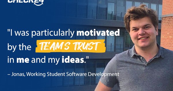 Jonas, Working Student Software Development - CHECK24 Karriere