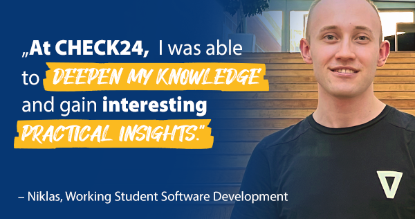 Niklas, Working Student in Software Development - CHECK24 Karriere